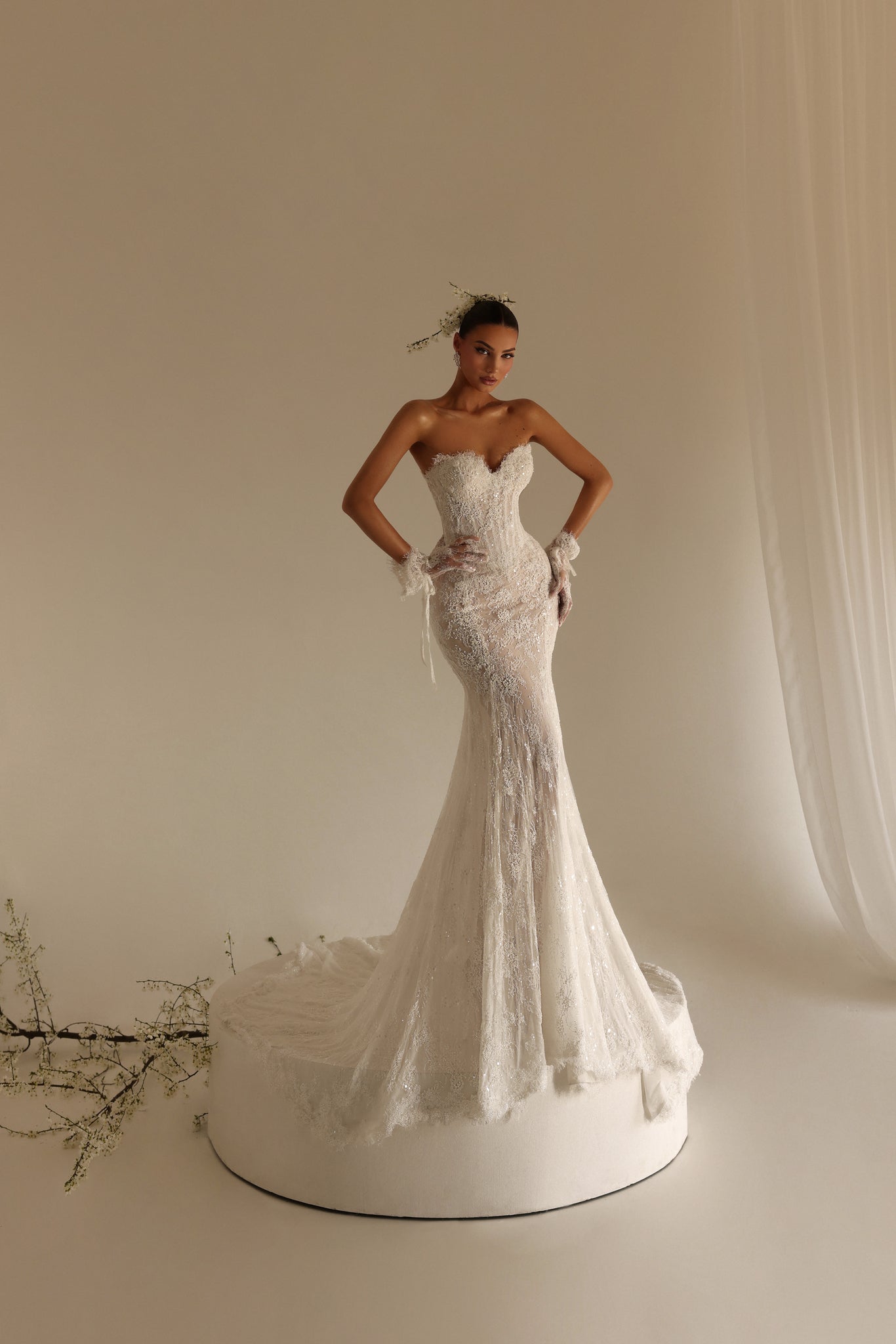Alenya - Embellished off shoulder gown – Fjolla Haxhismajli